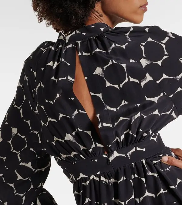 Max Mara Urbania Printed Silk Maxi Dress