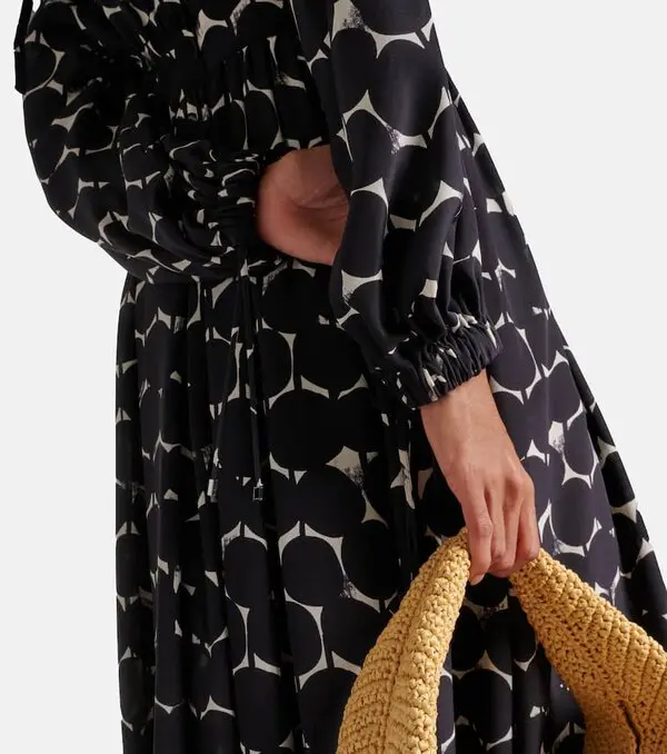 Max Mara Urbania Printed Silk Maxi Dress