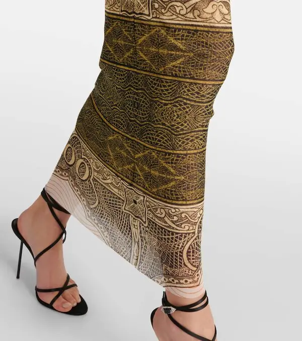 JEAN PAUL GAULTIER Printed Maxi Skirt