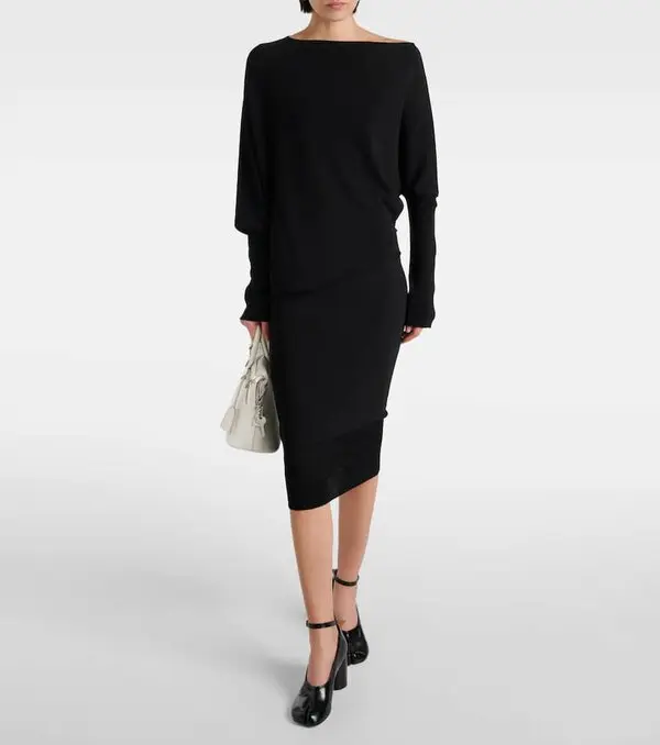 Wolford Draped Jersey Sweater Dress