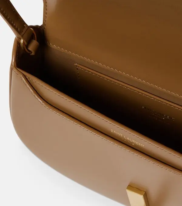 Saint Laurent Voltaire Mini Leather Shoulder Bag - Brown