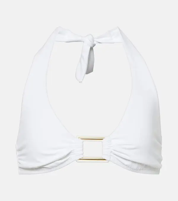 Melissa Odabash Paris Ring Halterneck Bikini Top - White