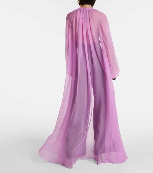 Max Mara Medicea Silk Chiffon Robe