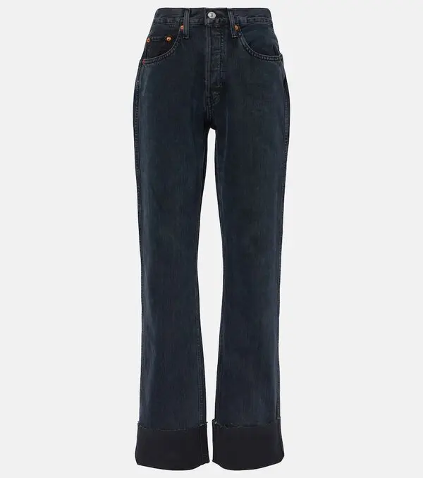 RE/DONE High-rise Straight-leg Jeans