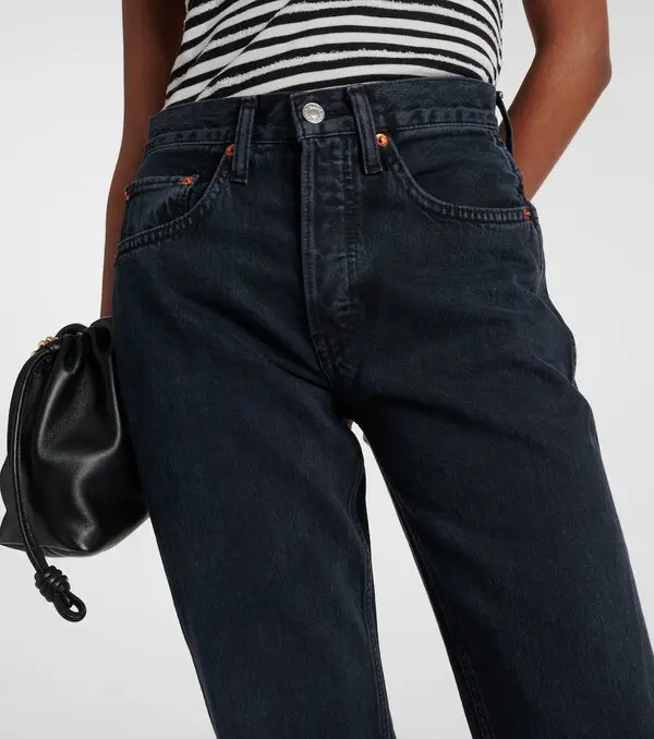 RE/DONE High-rise Straight-leg Jeans