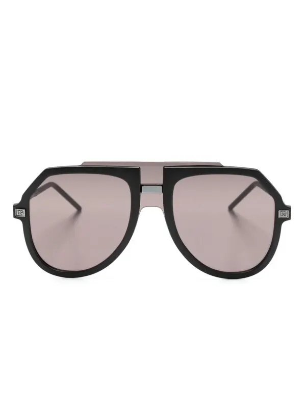 Dolce & Gabbana Dg6195 Pilot-frame Sunglasses - Black