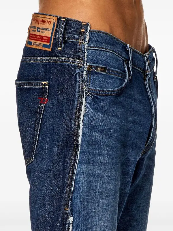 DIESEL® Oves Two-tone Mid-rise Jeans