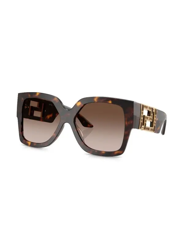 Versace Medusa Plaque Oversized Sunglasses - Brown