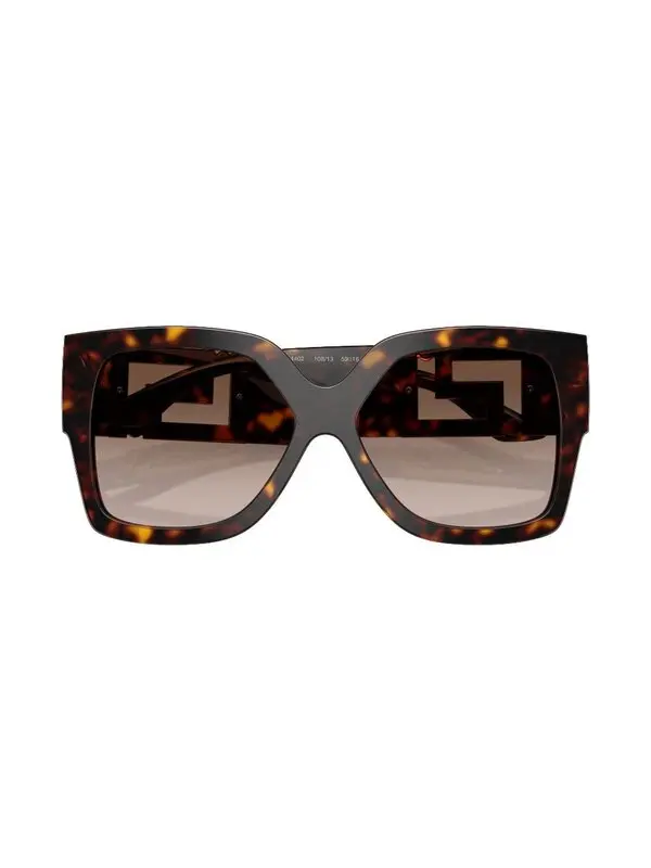 Versace Medusa Plaque Oversized Sunglasses - Brown