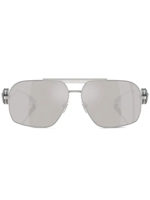 Versace Medusa Pilot Sunglasses - Silver