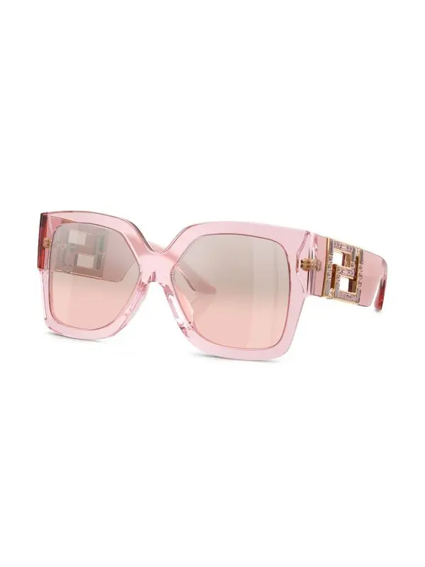 Versace Greca Plaque Oversized Sunglasses
