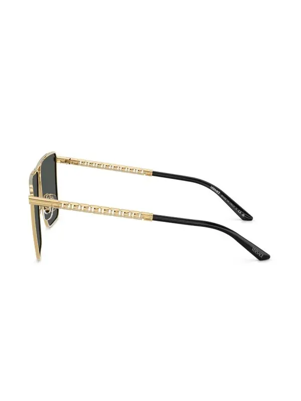 Versace Tubular Greca Square-frame Sunglasses
