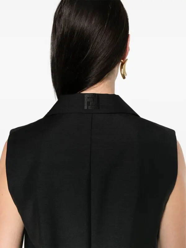 Fendi Peak-lapel Waistcoat - Black