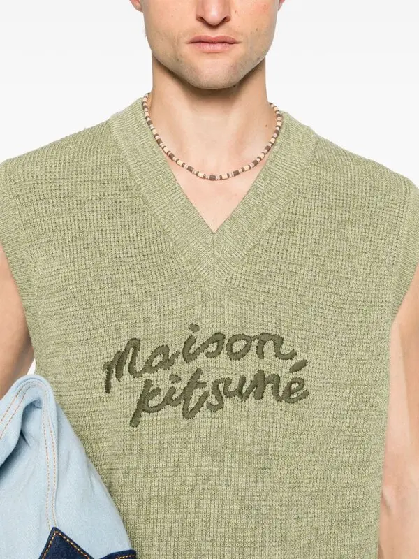Maison Kitsuné Logo-embroidered Vest