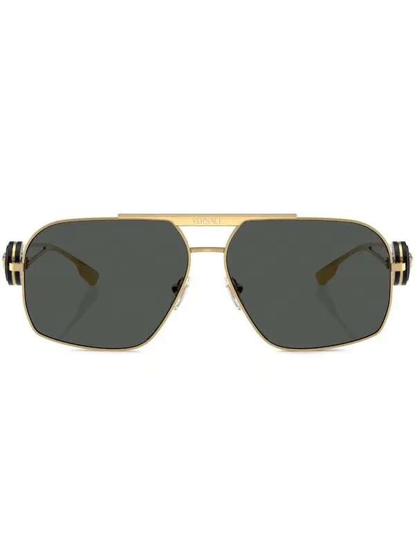 Versace Medusa Pilot Sunglasses - Gold