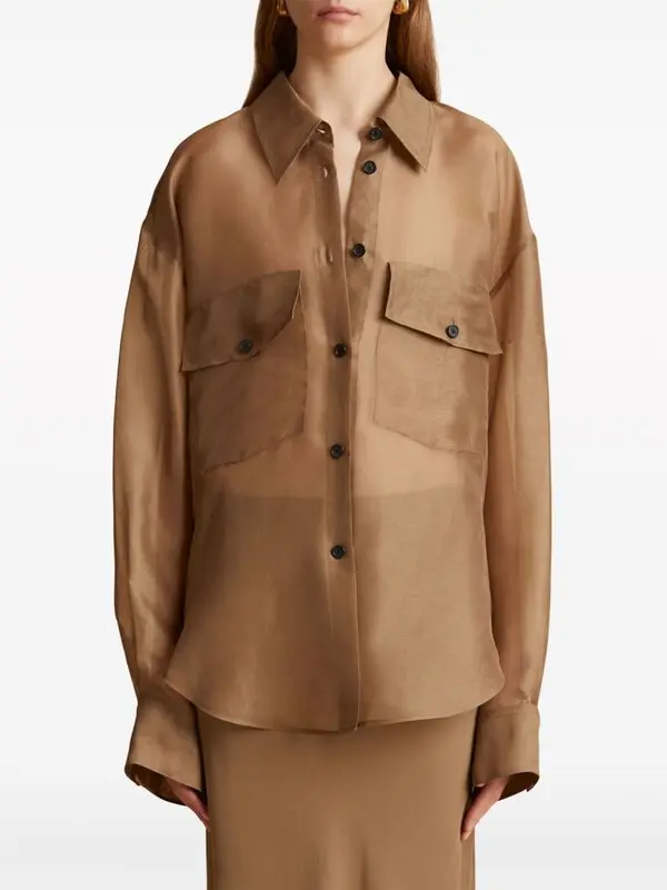 Khaite The Mahmet Silk Shirt - Neutrals