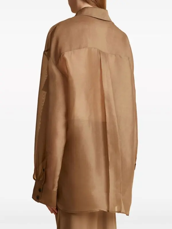 Khaite The Mahmet Silk Shirt - Neutrals