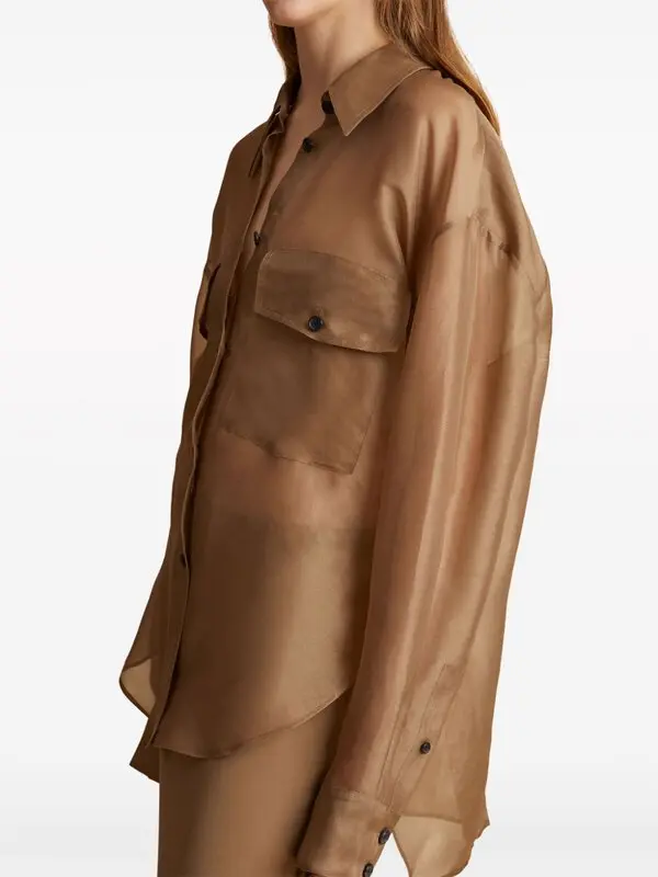 Khaite The Mahmet Silk Shirt - Neutrals