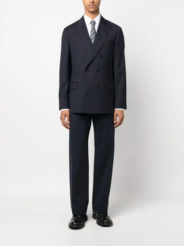 Givenchy Straight-leg Wool-blend Trousers - Blue