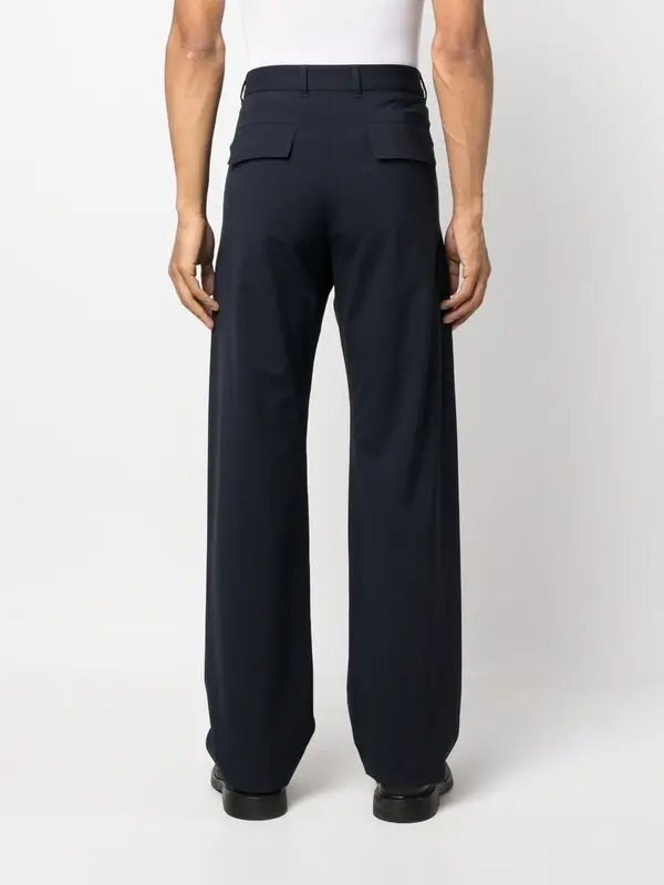 Givenchy Straight-leg Wool-blend Trousers - Blue