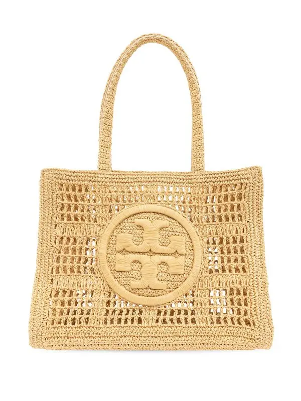 Tory Burch Small Ella Raffia Tote - Neutrals