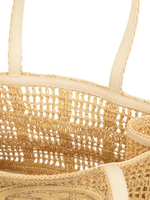 Tory Burch Small Ella Raffia Tote - Neutrals