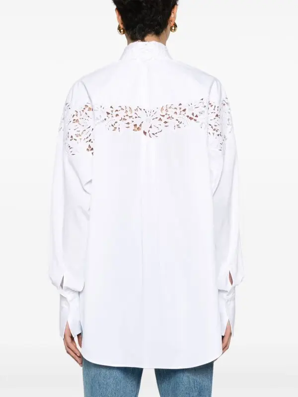 Ermanno Scervino Lace-panelling Poplin Shirt
