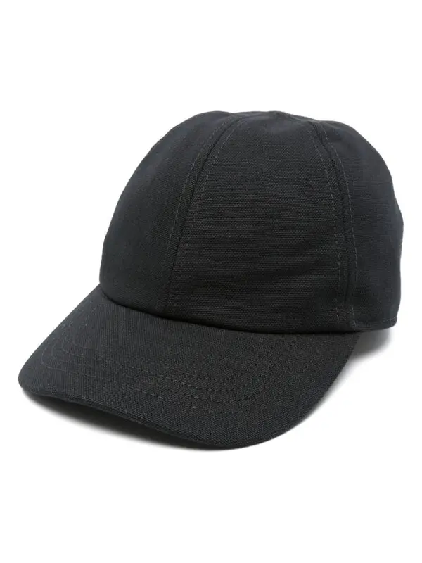 Attico Embroidered-logo Canvas Cap - Black
