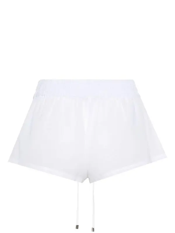 Attico Logo-embroidered Cotton Shorts