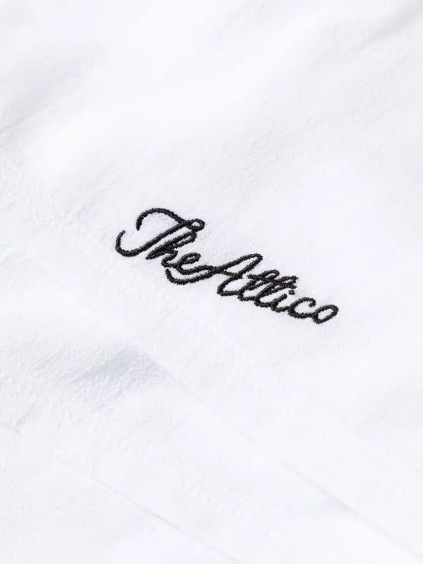 Attico Logo-embroidered Cotton Shorts