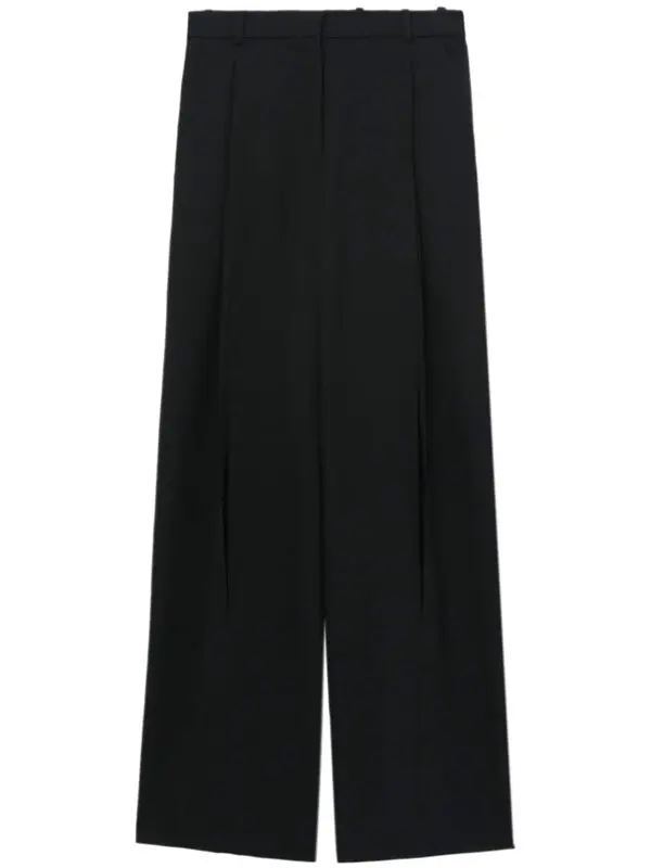 BOTTER Pleat-detail Wide-leg Trousers - Black