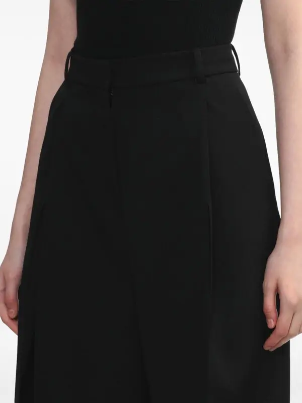 BOTTER Pleat-detail Wide-leg Trousers - Black