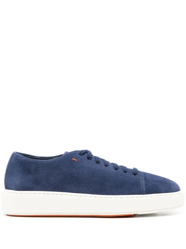 Santoni Suede Lace-up Sneakers