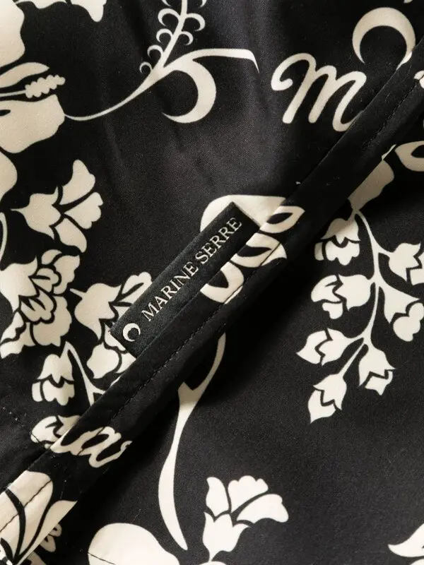 MARINE SERRE Hawaian-print Elasticated Swim Shorts