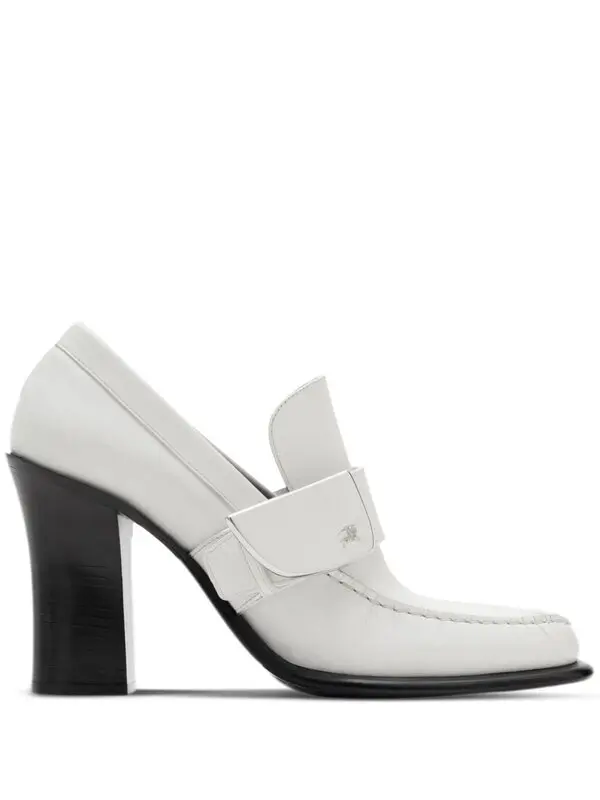 Burberry London Shield High-heel Pumps - White