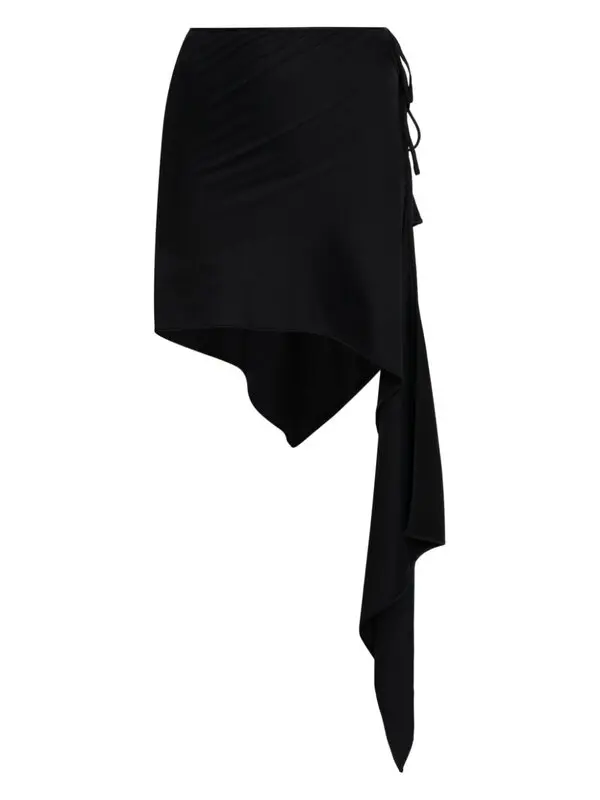 Attico Wrap-up Beach Skirt - Black