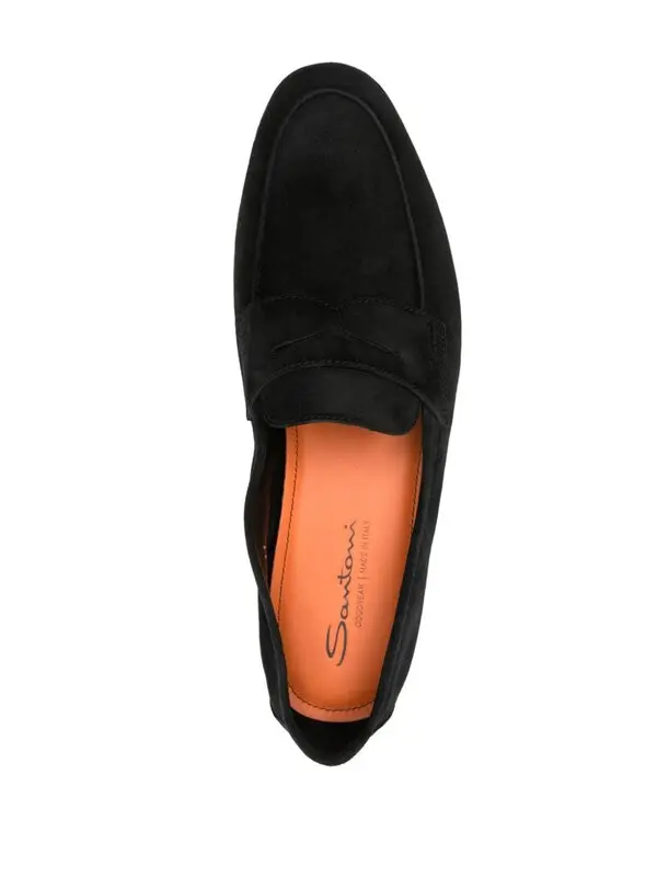 Santoni Carlo Suede Loafers - Black