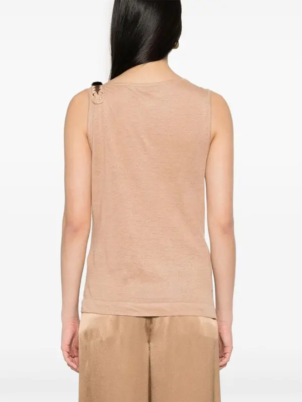 Alberta Ferretti Belted Shoulder Tank Top