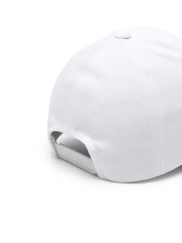 COURREGES Embroidered Logo Twill Cap - White