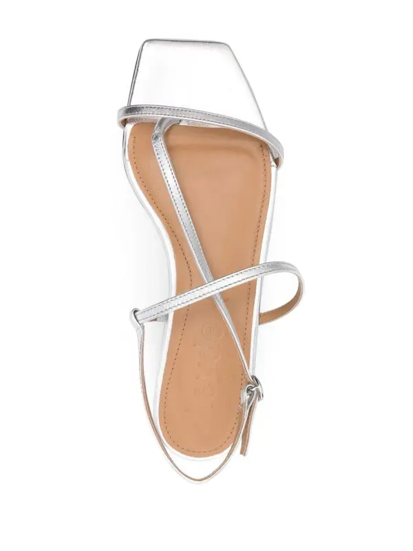 AeydĒ Ella Nappa Leather Sandals - Silver