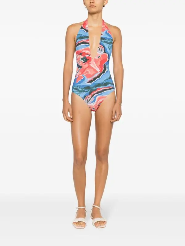 CLUBE BOSSA Baron Plunging One-piece Swimsuit