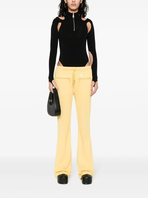 COURREGES Logo-appliqué Wide Trousers
