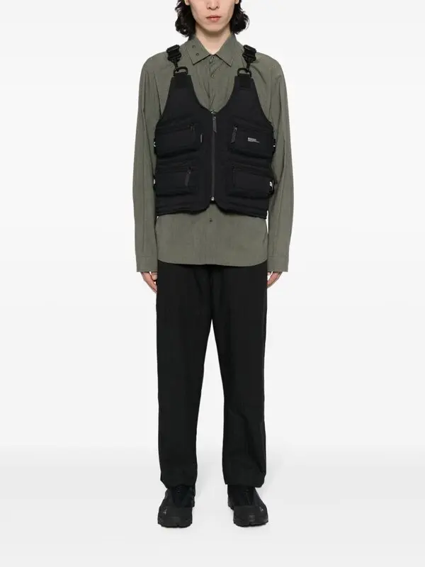 MAKAVELIC Logo Patch Zip-up Vest