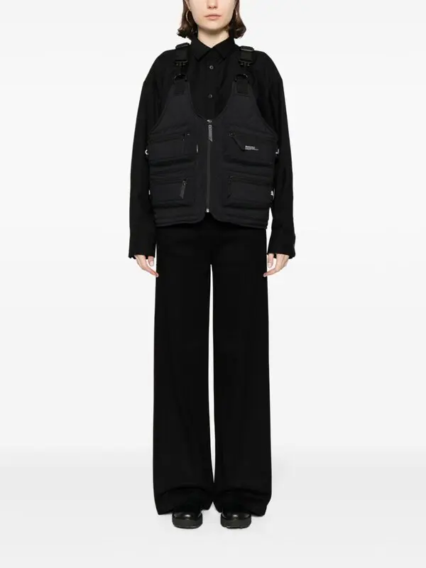 MAKAVELIC Logo Patch Zip-up Vest