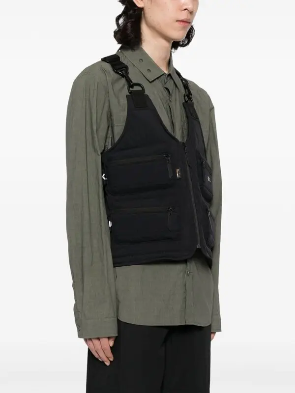 MAKAVELIC Logo Patch Zip-up Vest