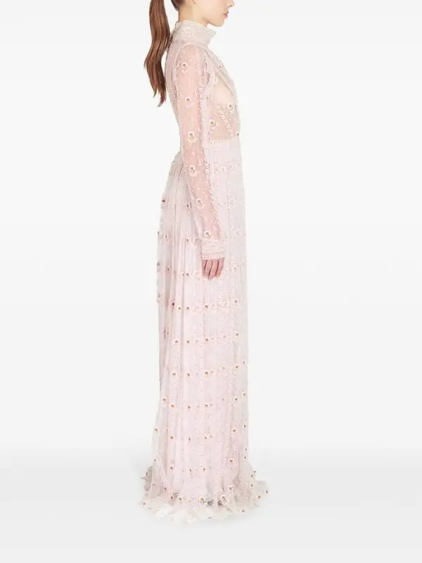 giambattista valli pink tulle dress Giambattista Valli - Long Tulle Dress With Jewels for Women - size 40 IT