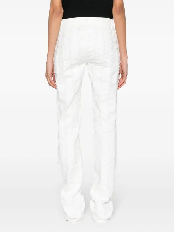 Blumarine Slim-leg Trousers With Raw-cut Detailing