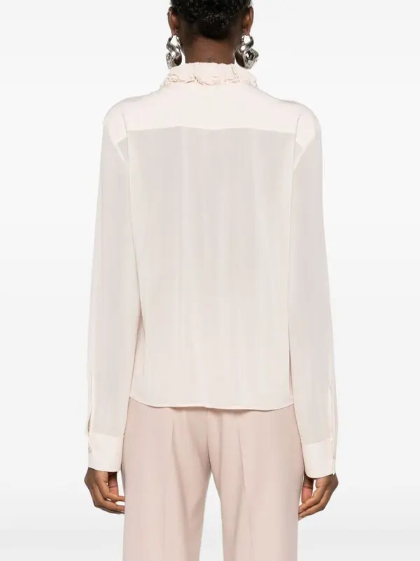 Philosophy Di Lorenzo Serafini Ruffle-detal Semi-sheer Blouse