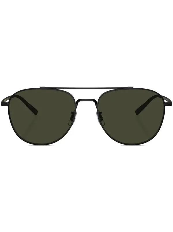 Oliver Spencer Rivetti Pilot-frame Sunglasses - Black