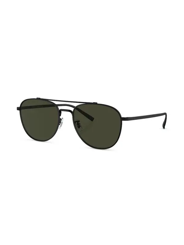 Oliver Spencer Rivetti Pilot-frame Sunglasses - Black